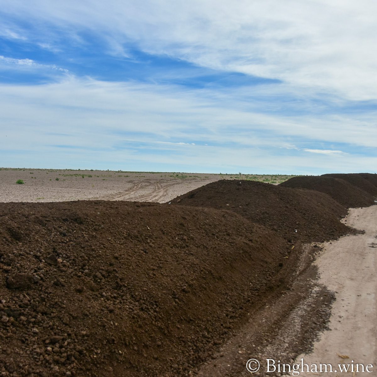 Compost for Organic Row Crops at Bingham Farm | Bingham Family Vineyards